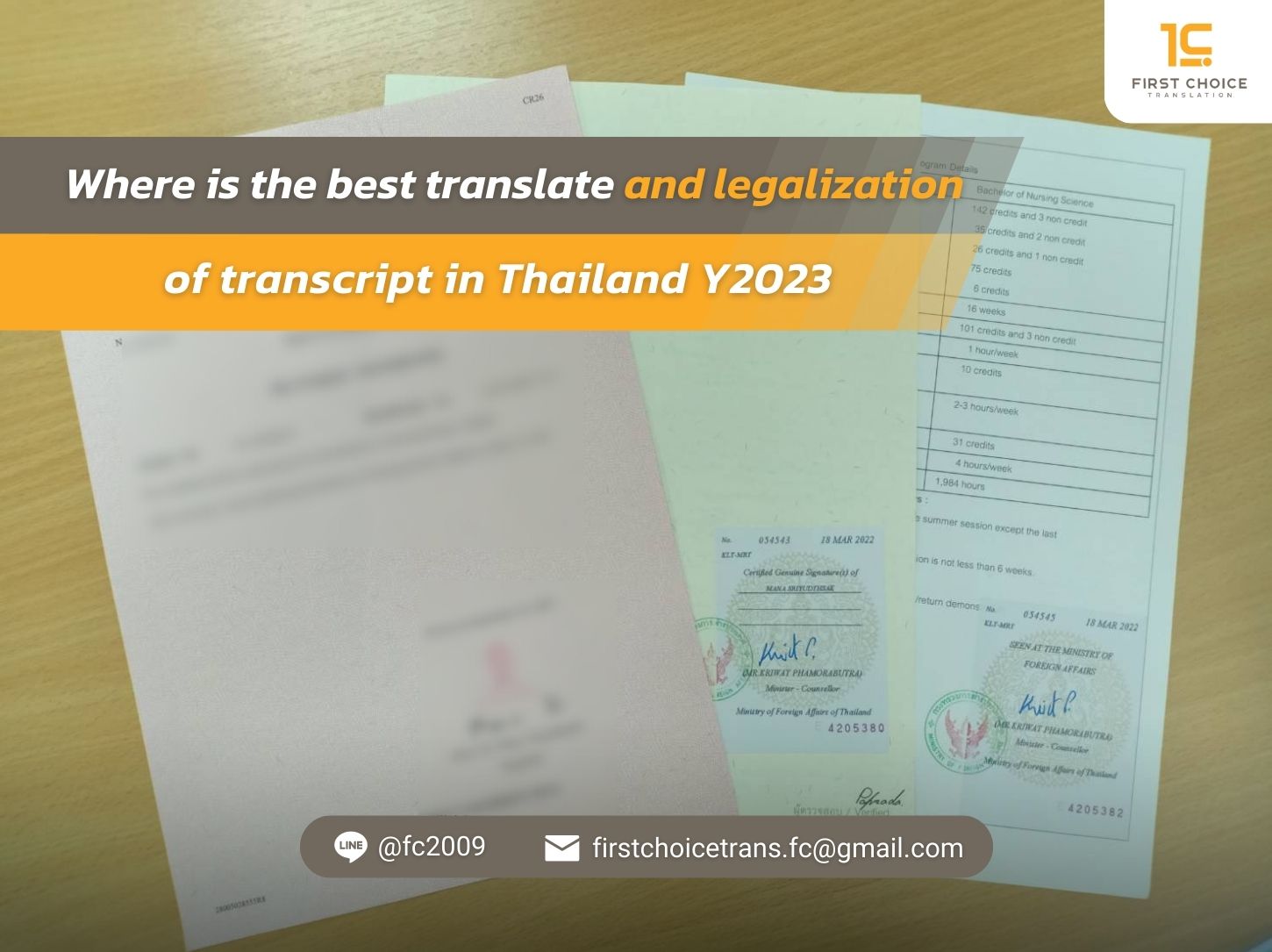 Where best translate and legalization of transcript Y2023