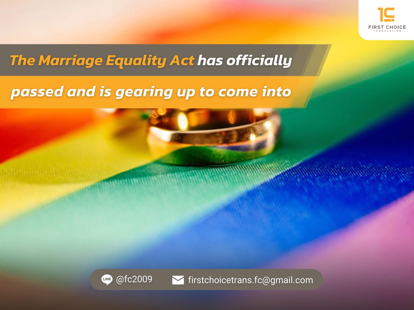 The Marriage Equality Act has officially passed and..